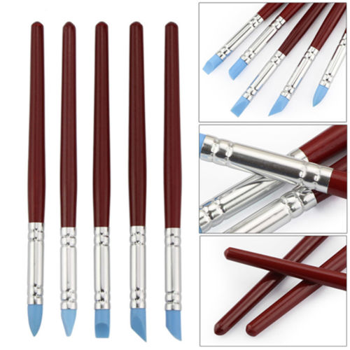 5 Piece Silicone Rubber Tipped Sculpting Tools – Titanic FX