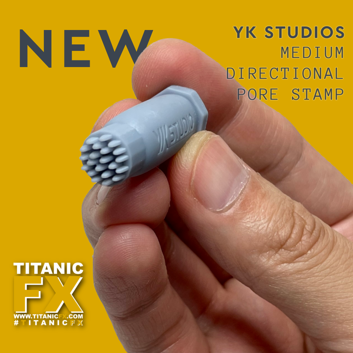YK Studio - Medium Directional / Elongated Pore Texture Stamp | Titanic FX